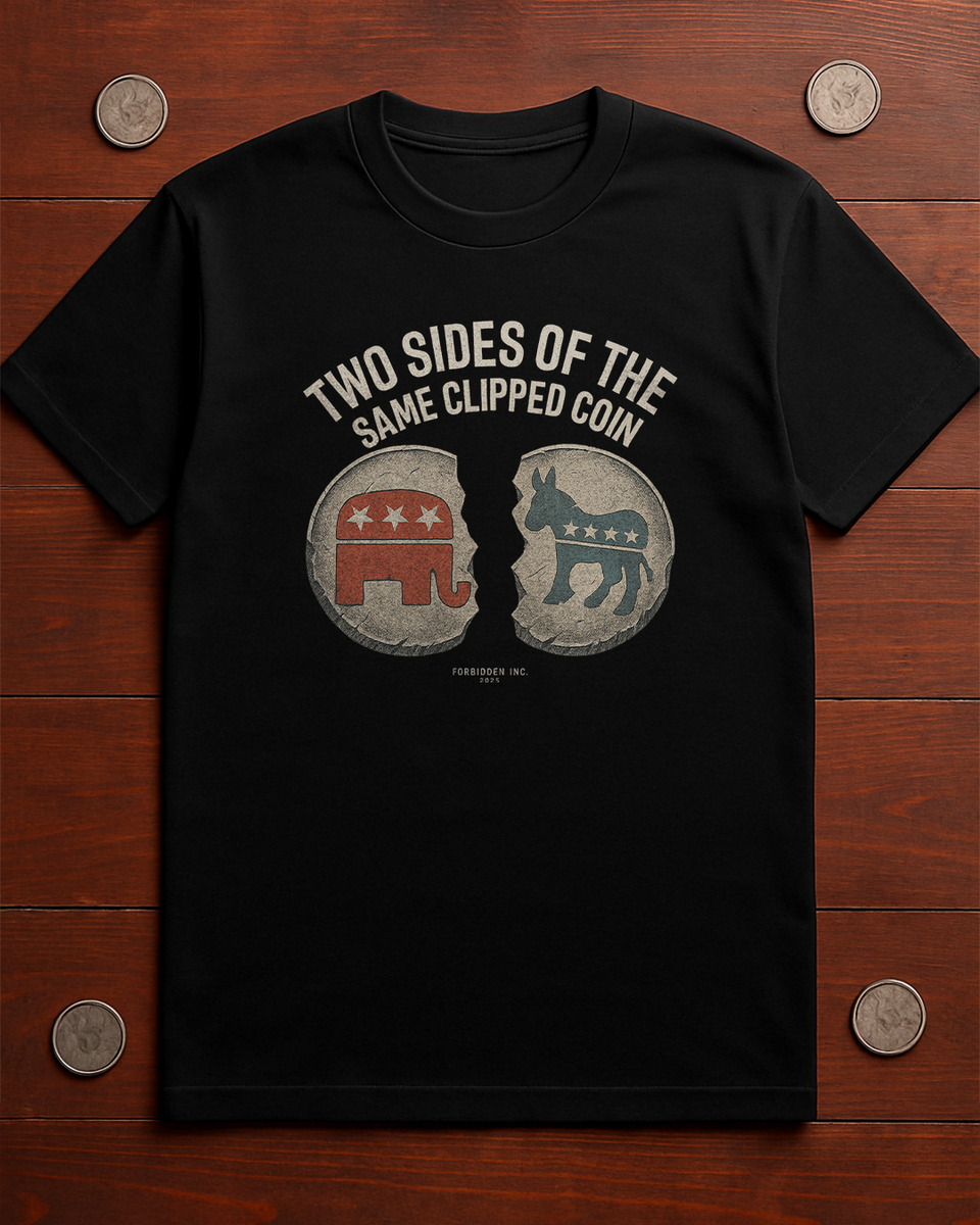 Two Sides Of The Same Clipped Coin - T-Shirt – Forbidden Clothes store